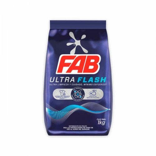 Detergente Fab Ultra Flash x 1000 g - Mercacentro