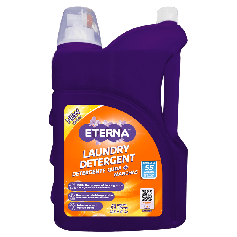 Detergente Líquido Eterna BiCarbónato Quita+manchas x 5.5 L - Mercacentro