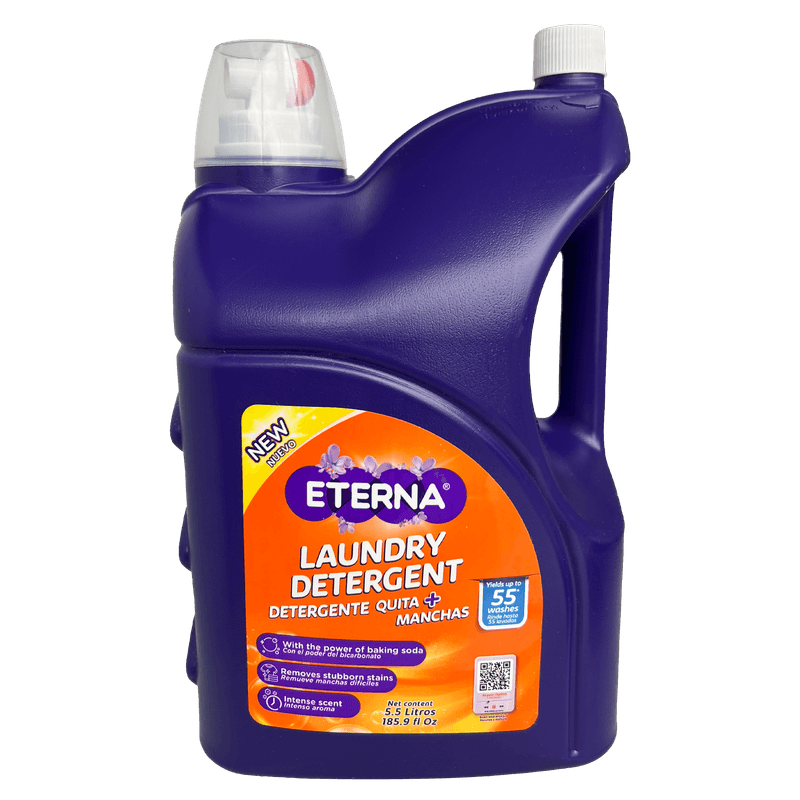 Detergente Líquido Eterna BiCarbónato Quita+manchas x 5.5 L - Mercacentro